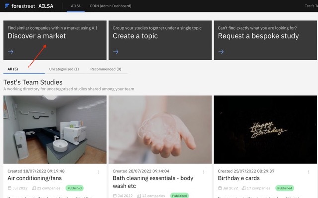 Creating a Study - Forestreet