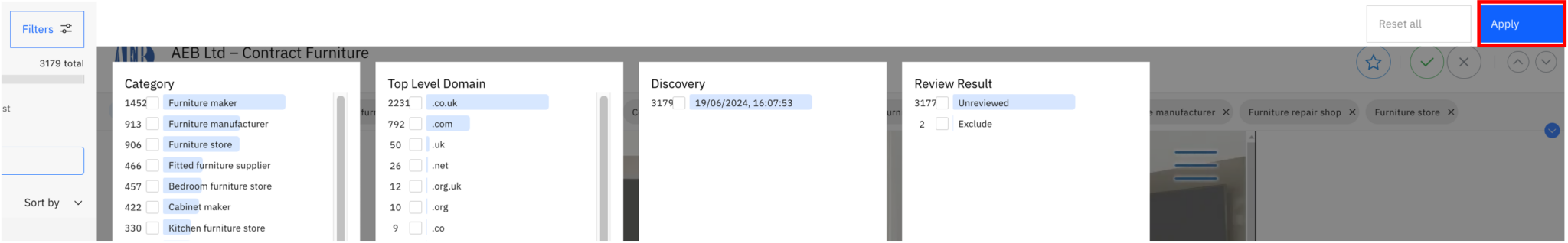 Filtering - Forestreet